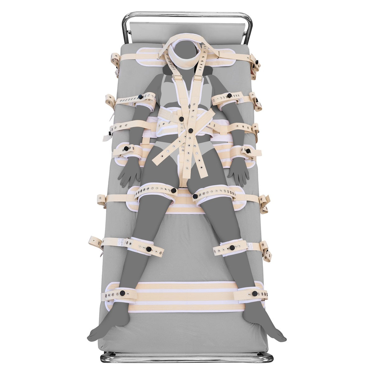 Bed bondage set in white with a 15-point fixation-order now!